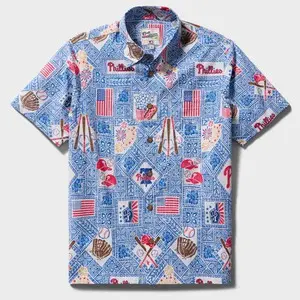 Reyn Spooner Philadelphia Phillies Americana Button-up Shirt - Blue