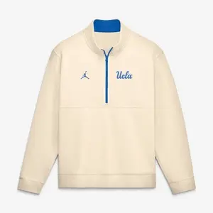 JORDAN BRAND Ucla Bruins Primetime Club Fleece Half-zip Pullover - Cream