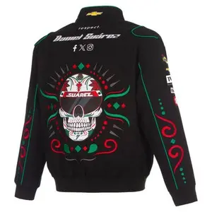 JH DESIGN Daniel Suarez 2026 Sugar Skull Full-snap Twill Racing Jacket