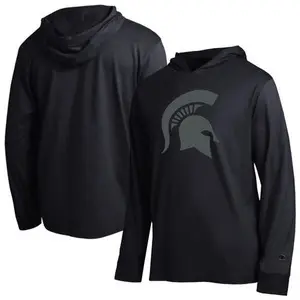 Champion Michigan State Spartans Tonal All-star Long Sleeve Hooded T-shirt - Black