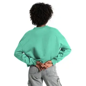 STARTER New York Liberty Bleachers Cropped Drop Shoulder Sweatshirt