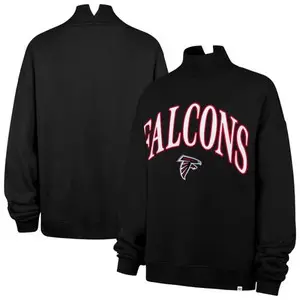 '47 Atlanta Falcons Oversized Vantage Mock Neck Sweatshirt - Black