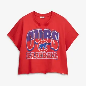 '47 Chicago Cubs Win Big Oversized Notch-neck T-shirt - Red