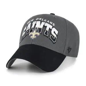 '47 New Orleans Saints Split Block Mvp Adjustable Hat - Charcoal