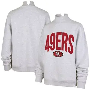 '47 San Francisco 49ers Subtle Muse Mock Neck Sweatshirt - Gray