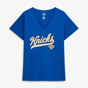 Profile New York Knicks Sweep V-neck T-shirt - Blue