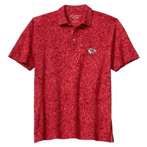 Tommy Bahama Kansas City Chiefs Islandzone Wild Hibiscus Tri-blend Polo - Red