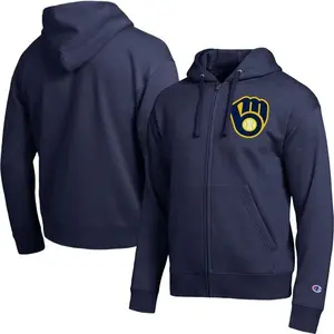Champion Milwaukee Brewers All-star Full-zip Hoodie - Navy