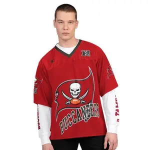 STARTER White Tampa Bay Buccaneers Short Sleeve & Long Sleeve T-shirt Combo Pack - Red