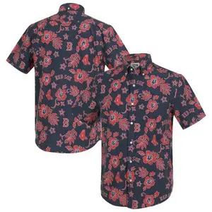 Reyn Spooner Boston Red Sox Cooperstown Kekai Performance Button-down Tri-blend Top - Navy