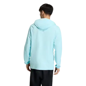 Adidas Chicago Fire Tiro Travel Full-zip Hooded Windbreaker - Light Blue