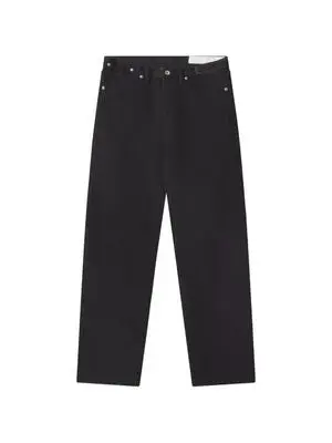 Maison Kitsuné Fox-patch Straight-leg Jeans - Black