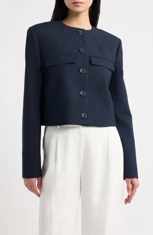 Mango Marker Stretch Blazer - Navy
