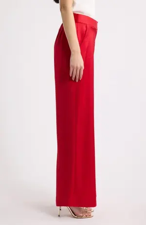 TAHARI ASL Satin Wide Leg Pants