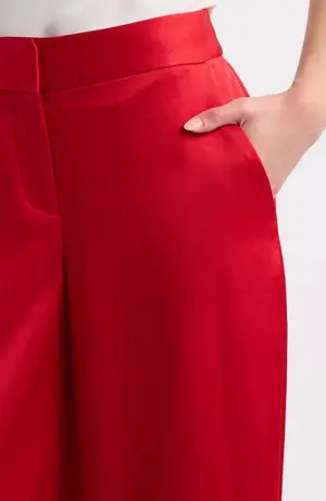TAHARI ASL Satin Wide Leg Pants