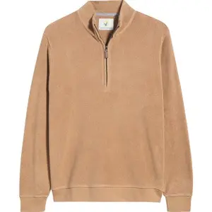 James Campbell Mammoth Quarter Zip Pullover - Tan