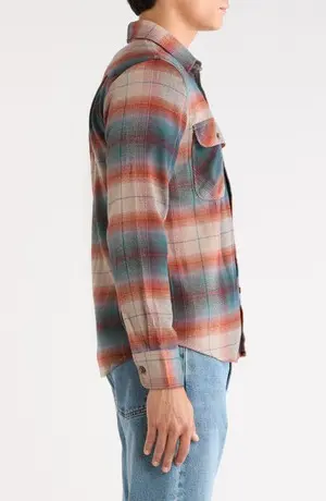 Brixton Bowery Cotton Blend Flannel Shirt