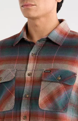 Brixton Bowery Cotton Blend Flannel Shirt