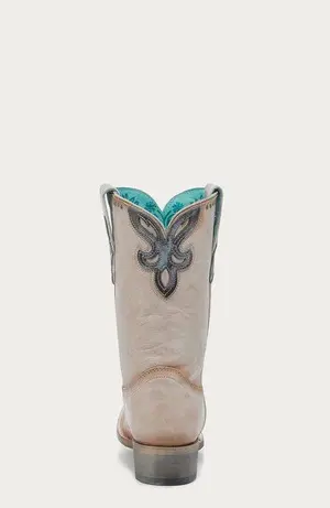 CORRAL Cowhide Embroidered Overlay Studded Round Toe Western Boots