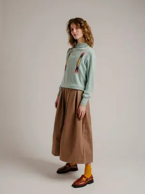 DEGEN Butterfly Intarsia Merino Turtleneck - Sky