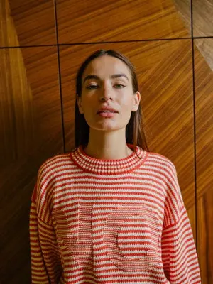 DEGEN Garter No Pima Cotton Sweater