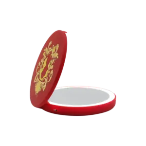 IMPRESSIONS VANITY Snow White Compact Mirror With Wireless Power Bank Base