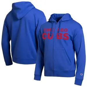 Champion Chicago Cubs All-star Wordmark Full-zip Hoodie - Royal