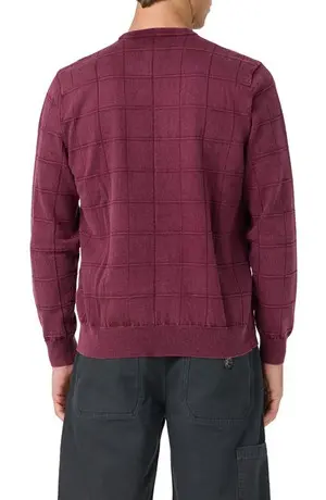 O'Neill Og Windowpane Cotton Crewneck Sweater