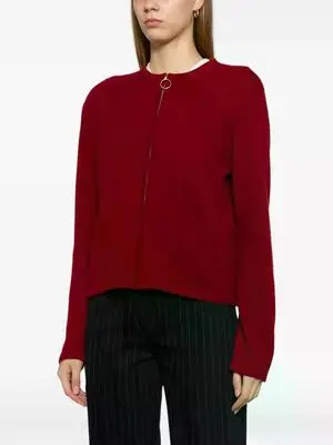 AGNES B. Zip-up Cashmere Cardigan