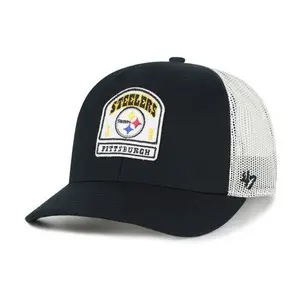 '47 Pittsburgh Steelers Headstone Trucker Adjustable Hat - Black