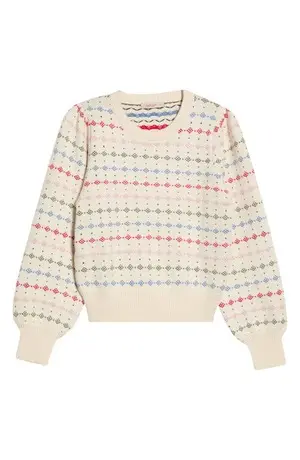 Marine Layer Alma Puff Sleeve Cotton Blend Sweater