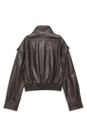 NOIZE Angele Faux Leather Bomber Jacket
