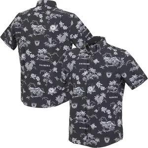 Reyn Spooner Oakland Raiders Gridiron Classics Throwback Kekai Performance Button-down Shirt - Black
