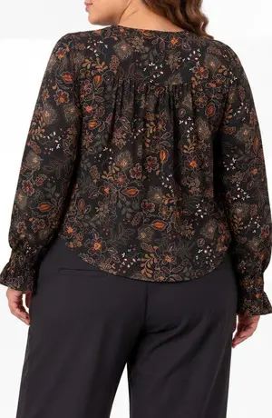 LIVERPOOL Pintuck Sateen Top