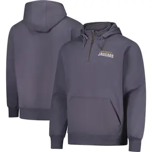 DUNBROOKE Jacksonville Jaguars Defender Quarter-zip Hoodie - Graphite