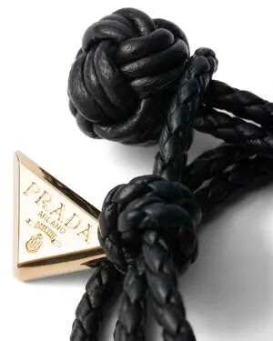 Prada Braided Nappa Leather Bracelet