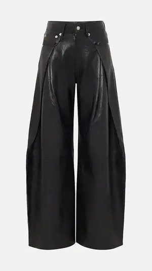 R13 Fold Over 5-pocket Lambskin Leather Pants