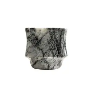 ANATOLIACRAFT Handcrafted Marble Tumbler Premium Natural Stone Drinking Glass - Black