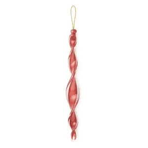 ANATOLIACRAFT Hand-blown Twisted Glass Tree Decoration - Red