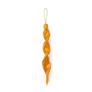 ANATOLIACRAFT Hand-blown Twisted Glass Tree Decoration - Orange