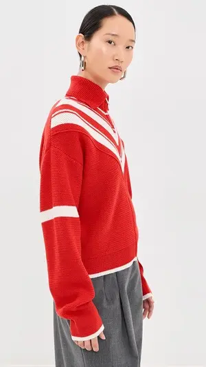 Stella McCartney Sporty 80' Wool Knit Zip Jacket