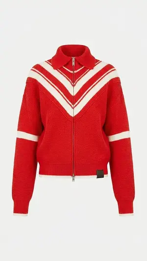 Stella McCartney Sporty 80' Wool Knit Zip Jacket