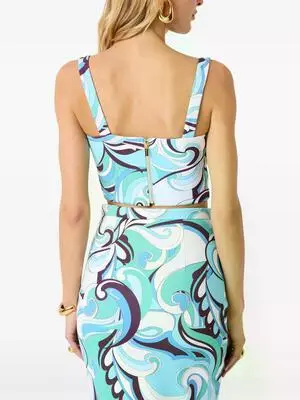 MARCIANO Abstract-print Crop Top