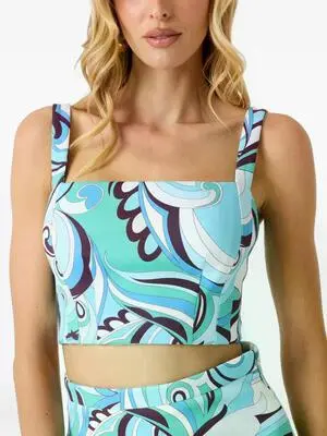 MARCIANO Abstract-print Crop Top