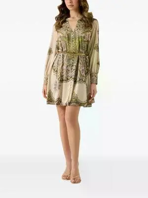 Guess Marciano Paisley-print Belted Dress