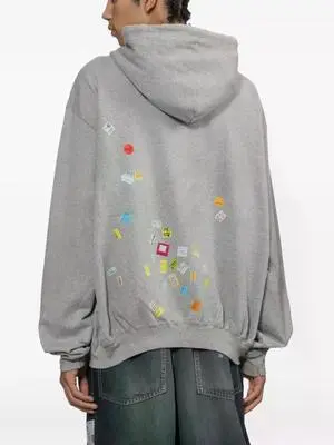 Mihara Yasuhiro Price-tag Sticker Printed Hoodie