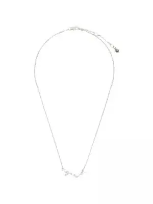 AGNES B. Logo-script Necklace - Silver