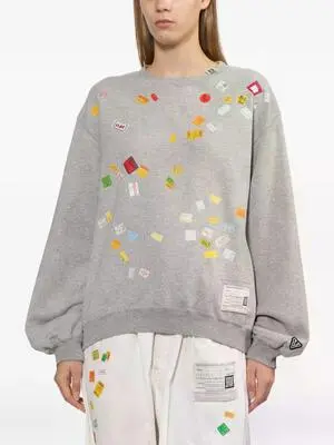 Mihara Yasuhiro Price-sticker Printed Sweatshirt - Grey