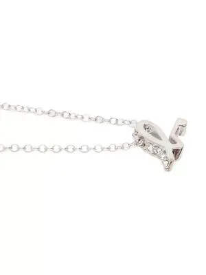 AGNES B. Iconic Italic B Necklace - Silver