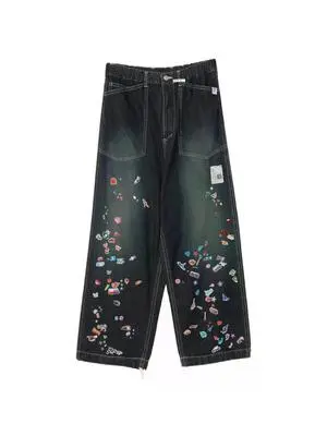 Mihara Yasuhiro Sticker-print Jeans